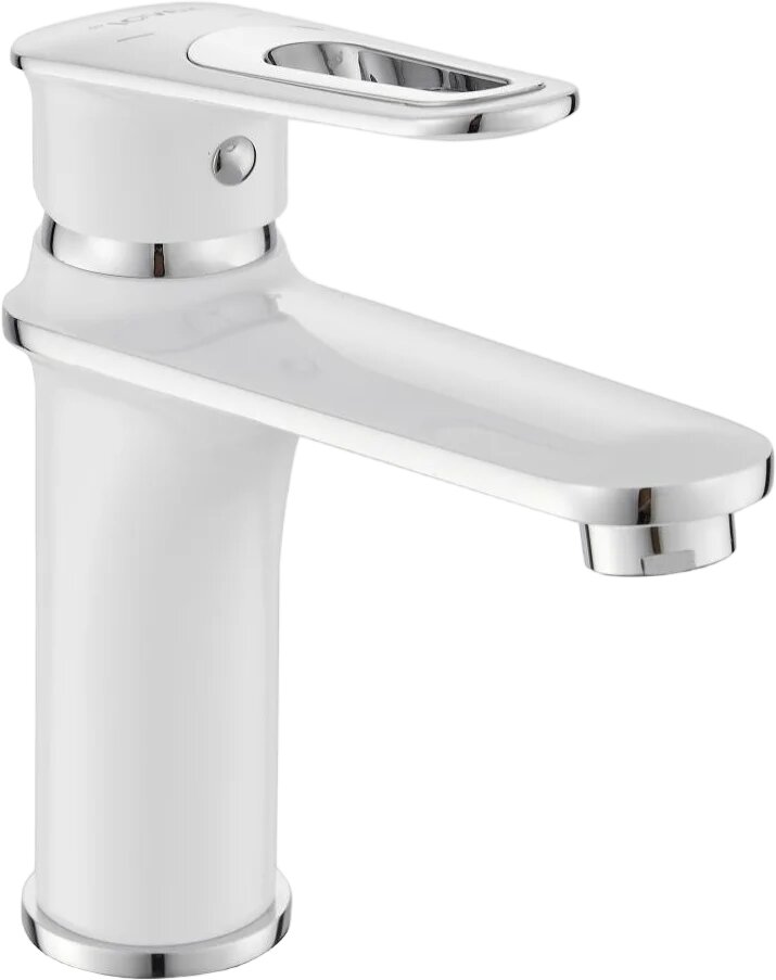 Смеситель для раковины Savol S-600601AW белый, глянцевый, кран для ванной в раковину, из латуни, рычажный, с керамическим картриджем