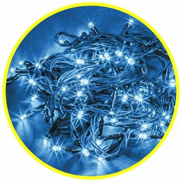 Гирлянда светодиодная уличная Navigator , синий свет, 200 ламп, 21.5m, арт.61833