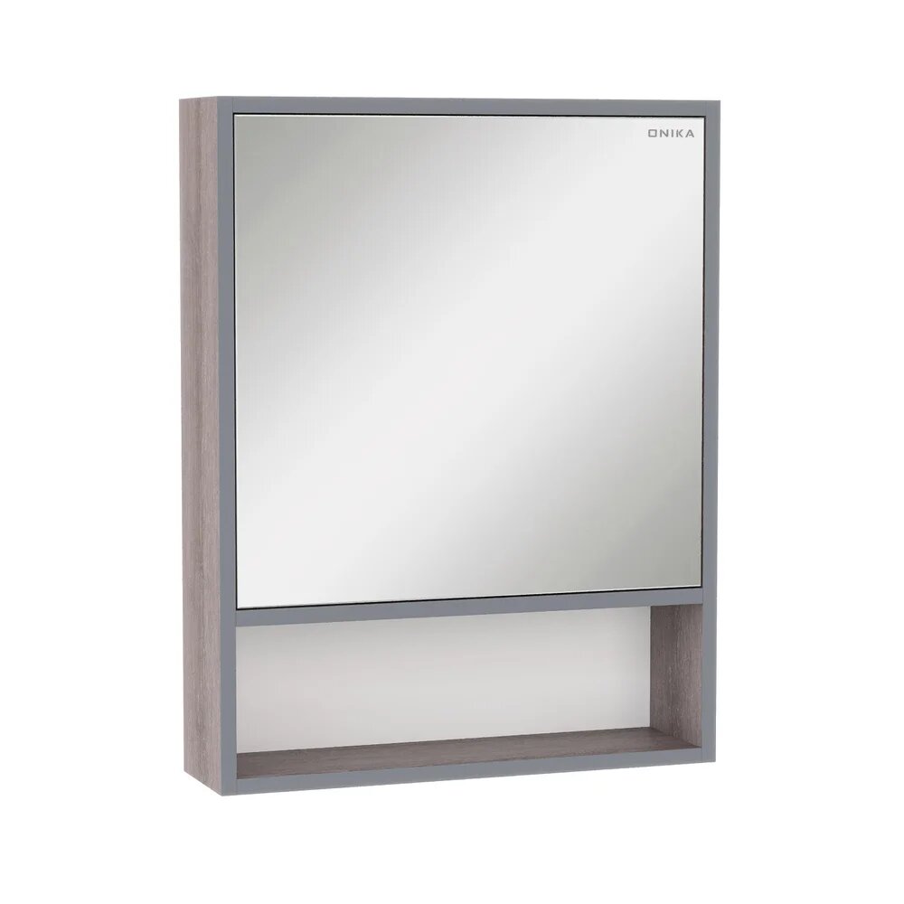 Зеркало-шкаф Onika Натали 50 R с боковыми полками, 50 см, лофт, зеркало настенное в ванную