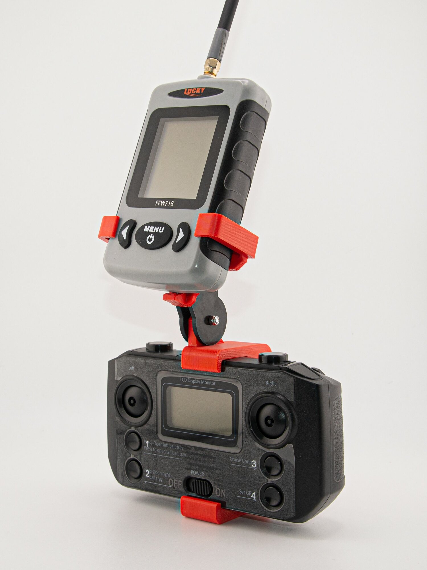 Крепление для эхолота Lucky FF718 на пульт кораблика D19Y, D20