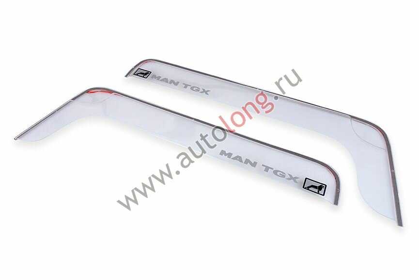 Дефлекторы 9992, для MAN TGX, боковые, накладные, прозрачные