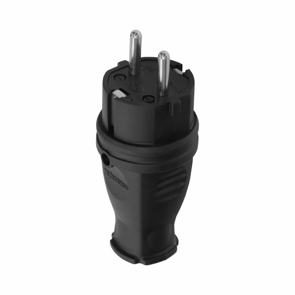 Texenergo Вилка каучук. прямая 2Р+РЕ 16А 220В IP44 (упаковка 2шт.) VKP16-001