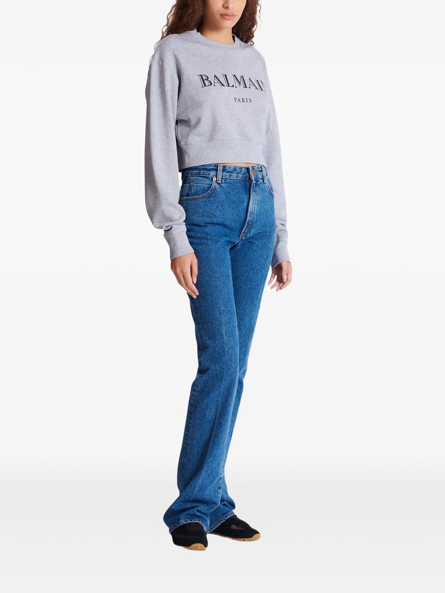 Толстовка BALMAIN, размер XS, , серый — фото 1