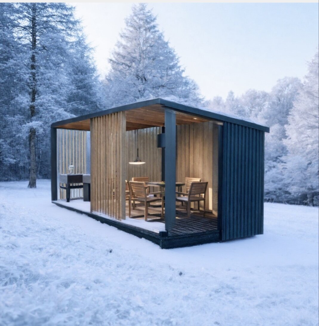 Беседка MODUL-GROUP "С ароматом уюта" 2,5*6 м дачная под ключ, на заказ, цвет на выбор