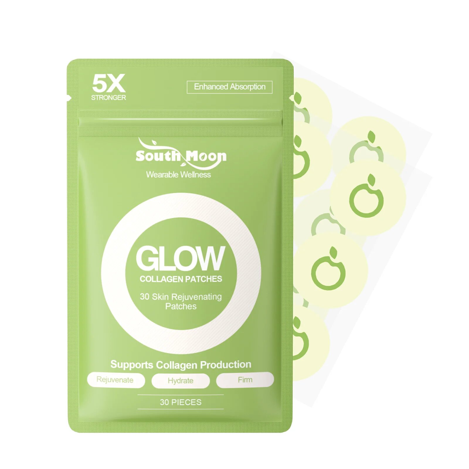 South Moon Glow Collagen Patches, 30 шт.
