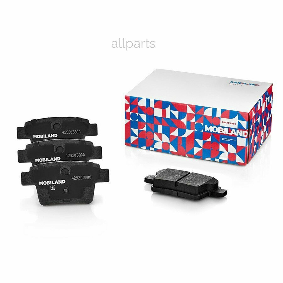MOBILAND 429203800 Колодки тормозные дисковые задние (4 шт.) с п/шум. пласт. для а/м FORD MONDEO III седан (B4Y)