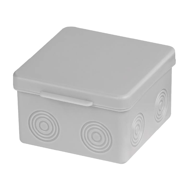 Коробка распаячная TDM ОП 80х80х50мм, крышка, IP54, 7 вх, б/гермовводов {SQ1401-0812} (1 шт)