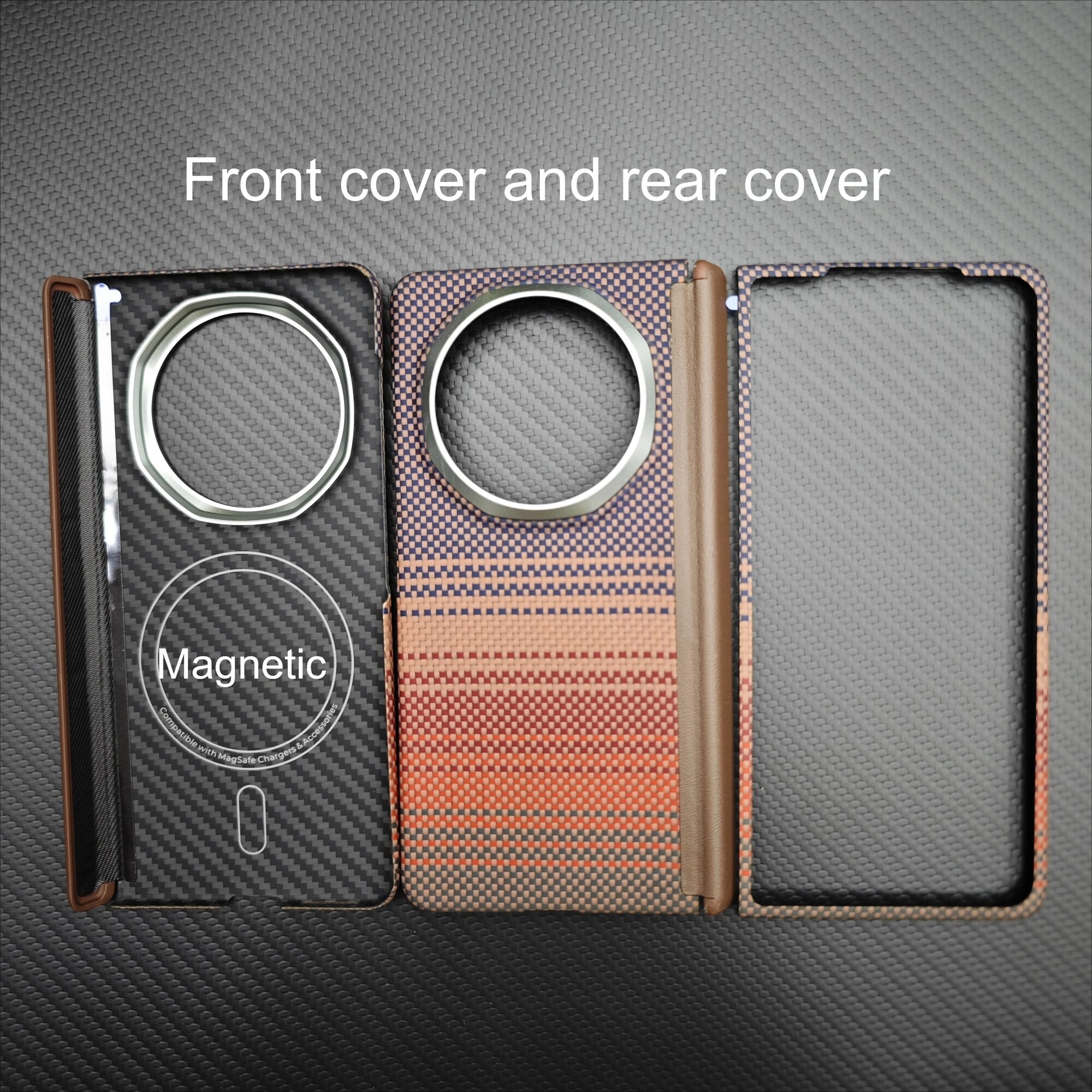 Чехол Central Axis Honor Magic V5, арамид, магнитный, 1set