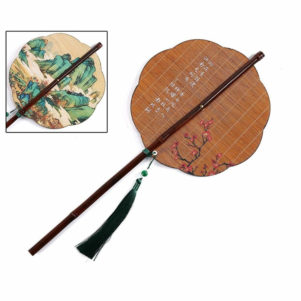 Ручной складной веер круглой формы, древний стиль, веер для пояса, декор для дома, - Кружево