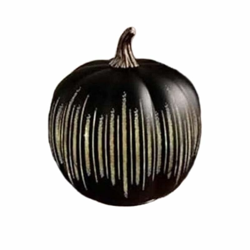 Светящаяся светодиодная тыква для украшения стола или полки на Хэллоуин, Черный - M