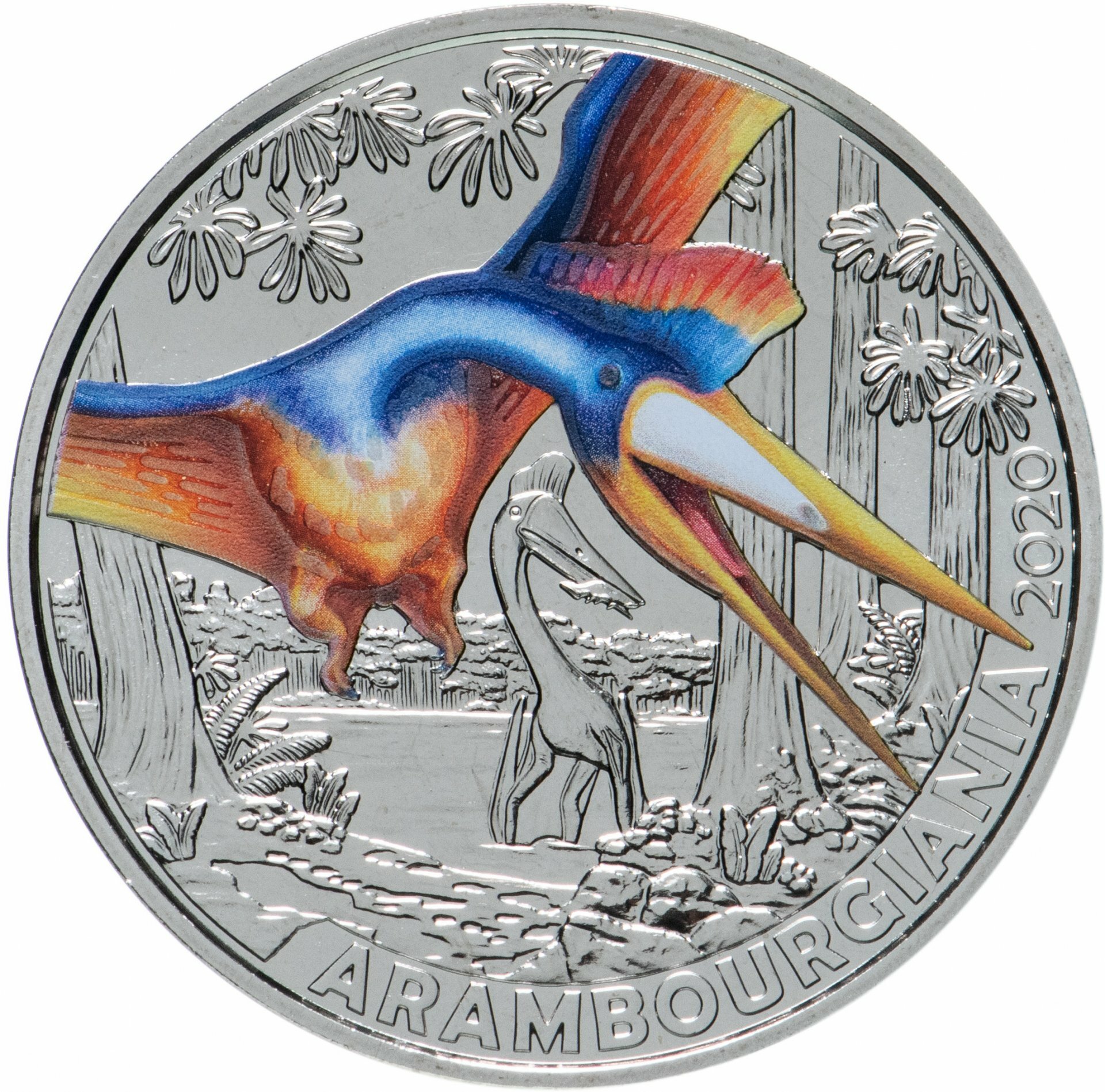 Австрия 3 евро 2020 "Динозавр - Арамбургиана", Никель, в сохранности UNC
