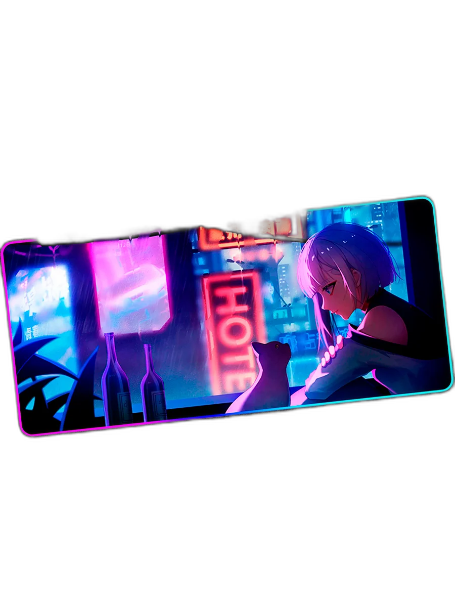 Игровой коврик для мыши с RGB подсветкой 80X40 см