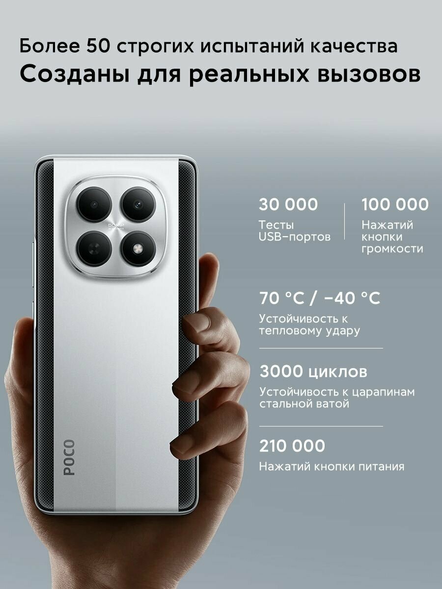 Смартфон POCO M8 12/512 ГБ, глобальная версия, AMOLED 120Hz, Google Play, NFC, поддержка русского языка, Золотой