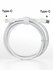 Сетевой кабель питания USB Type-C/USB Type-C, 1.8 м, белый