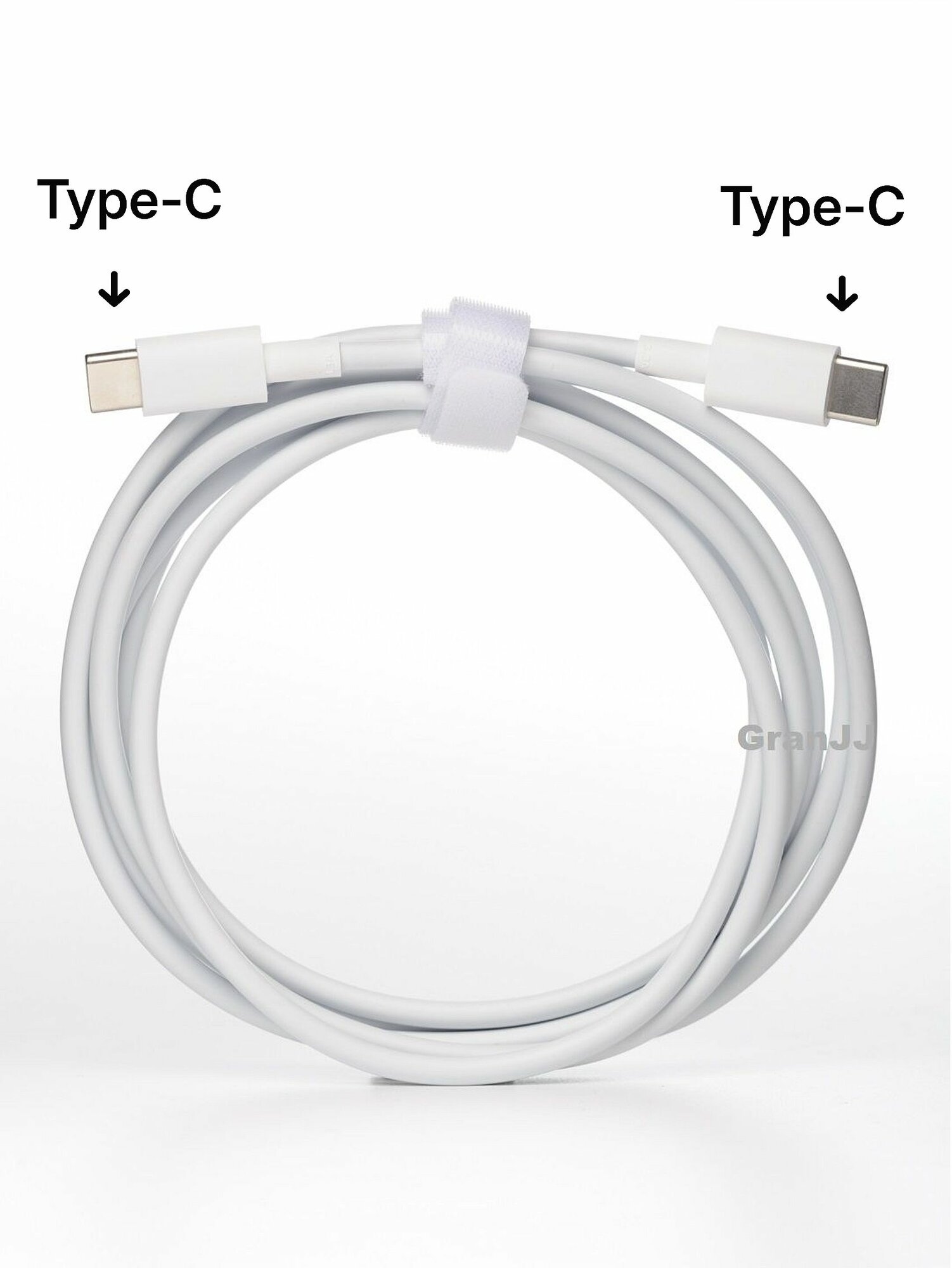 Сетевой кабель питания USB Type-C/USB Type-C, 1.8 м, белый