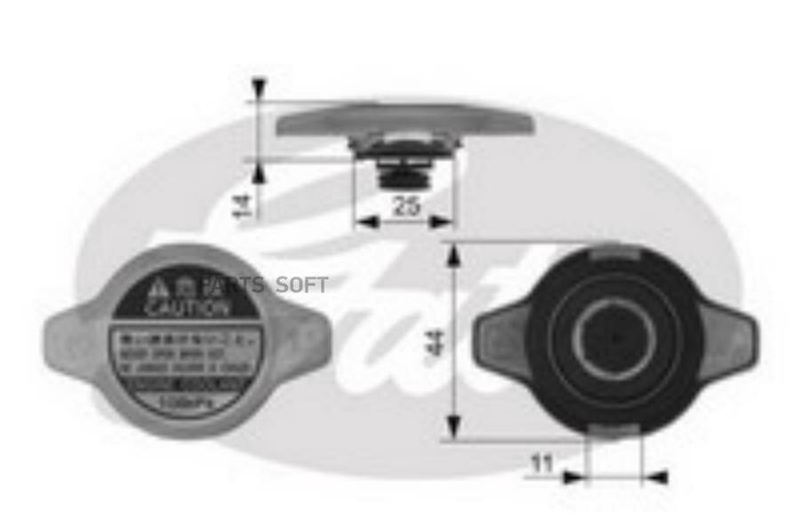 Крышка горловины радиатора TOYOTA/MAZDA/HONDA/SUZUKI GATES RC134 | цена за 1 шт
