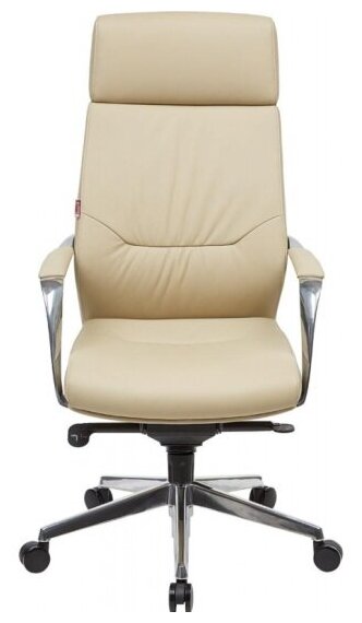 Кресло руководителя Easy Chair BN_Fc_EChair-570 МL кожа бежевая, хром