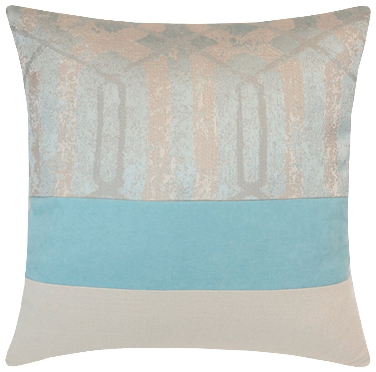 Наволочка - чехол для декоративной подушки на молнии Лолита, 45 х 45 см, голубой, серый