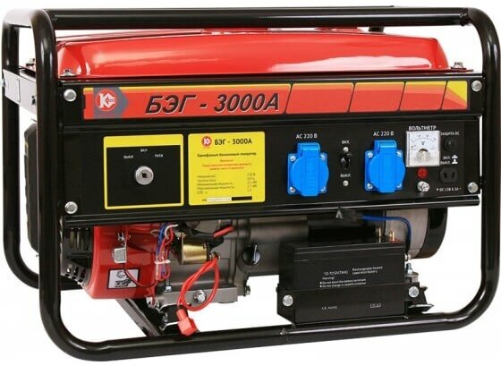 Бензиновый электрогенератор Калибр БЭГ-3000А