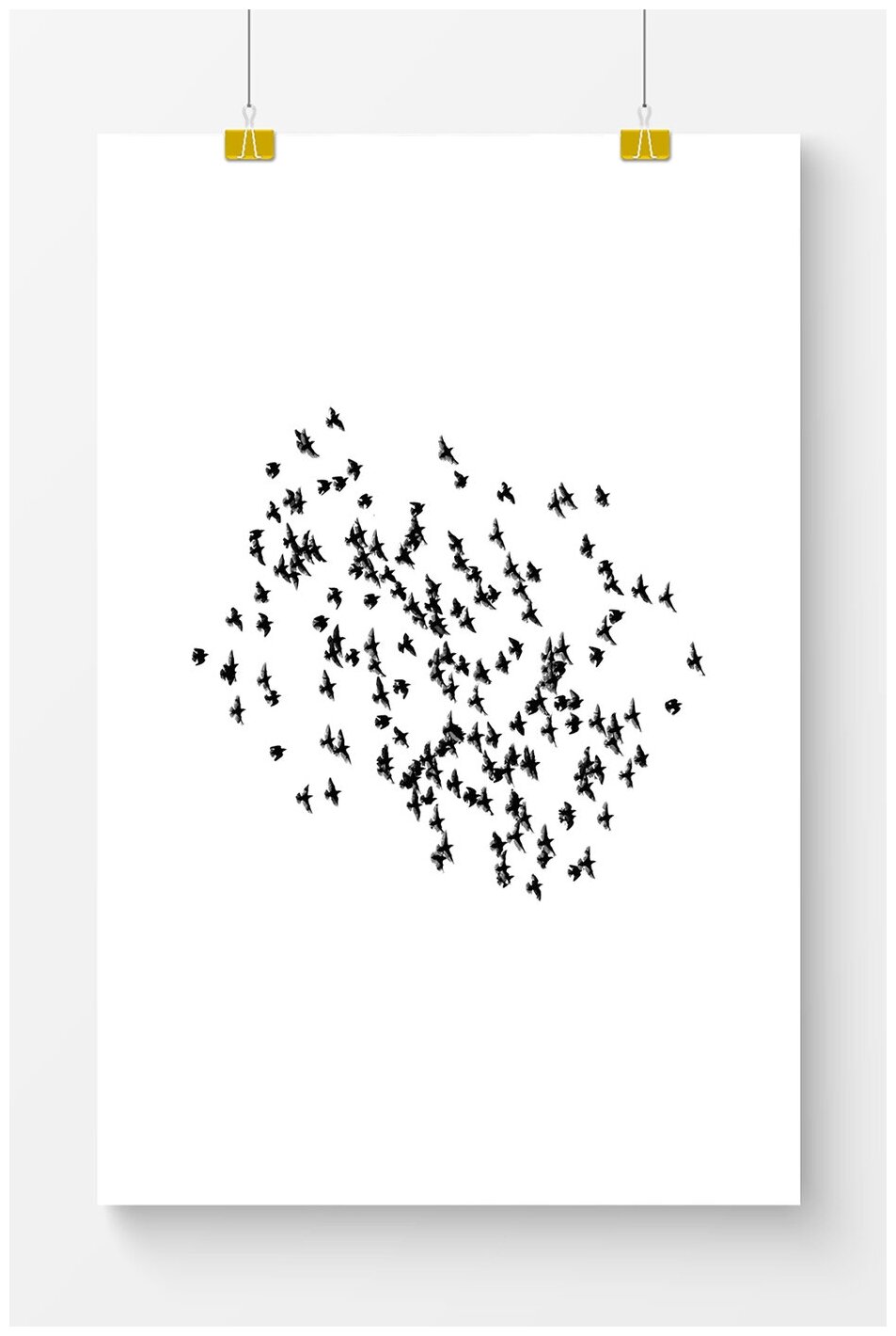 Постер для интерьера Postermarkt Стая птиц, 40х50 см, в тубусе