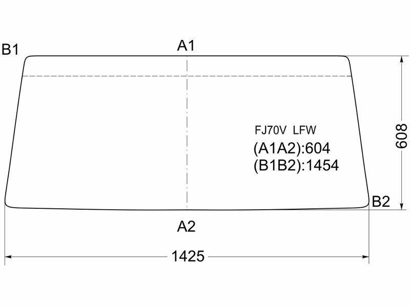 Стекло лобовое Toyota Land Cruiser 84-04 / Land Cruiser Prado (J70) 87-96 XYG арт. FJ70V LFW