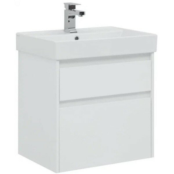 Тумба с раковиной Aquanet (Акванет) Nova Lite 60 белый (2 ящика) 00242575