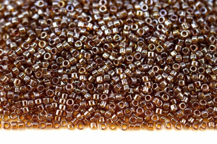 Бисер японский TOHO Treasure цилиндрический 11/0 #0114 дымчатый топаз, глянцевый прозрачный, 5 грамм