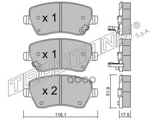 К-т дисков. тормоз. колодок Nissan Micra 2010- Trusting арт. 5012