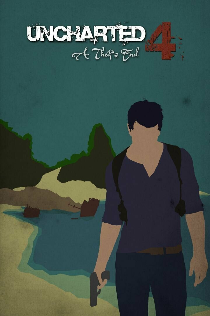 Плакат, постер Uncharted, Анчартед на бумаге, размер 30х42см