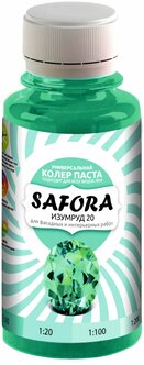 Характеристики модели Колеровочная паста 20 изумрудный SAFORA 100мл ...