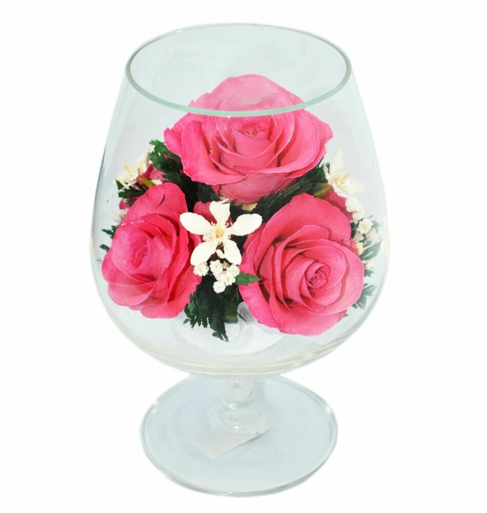 Натуральные цветы в стекле, вакуум 07.06