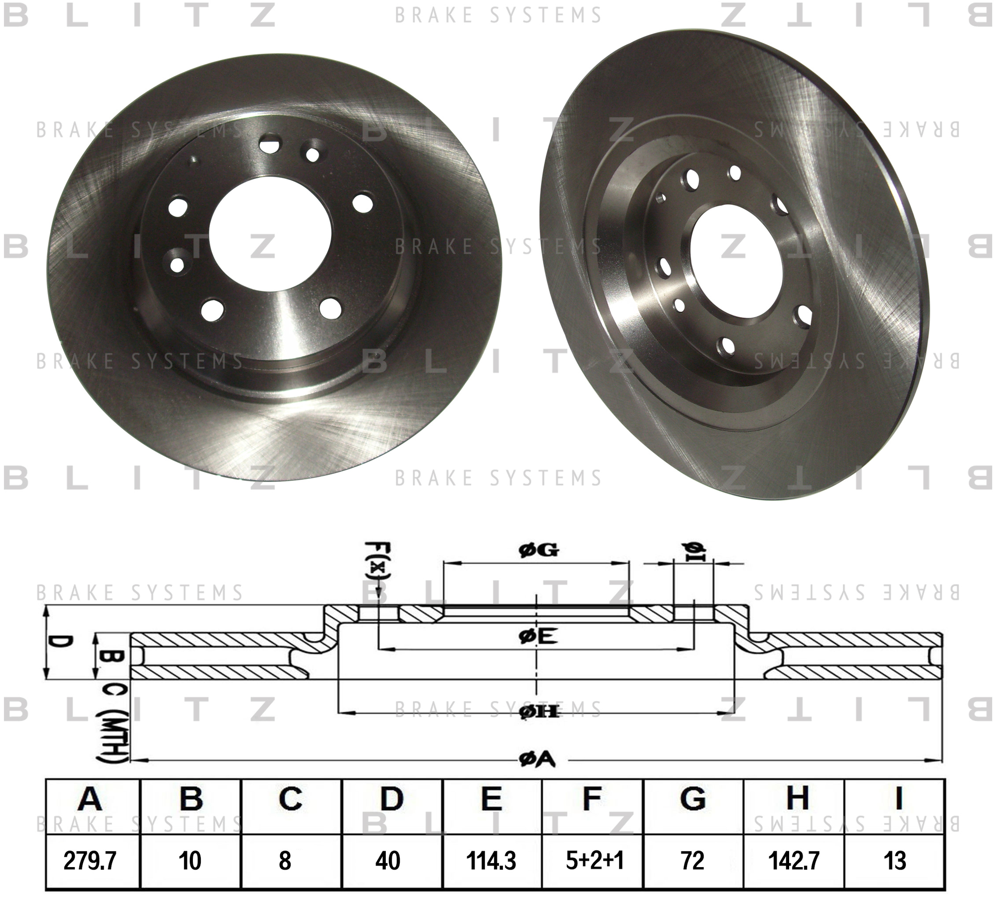 BLITZ BS0192 диск тормозной Mazda (Мазда) 323 / 626 99- (Комплект 2 штуки)
