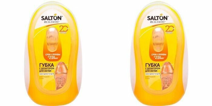 SALTON Губка для гладкой кожи с дозатором бесцветная,2 шт.