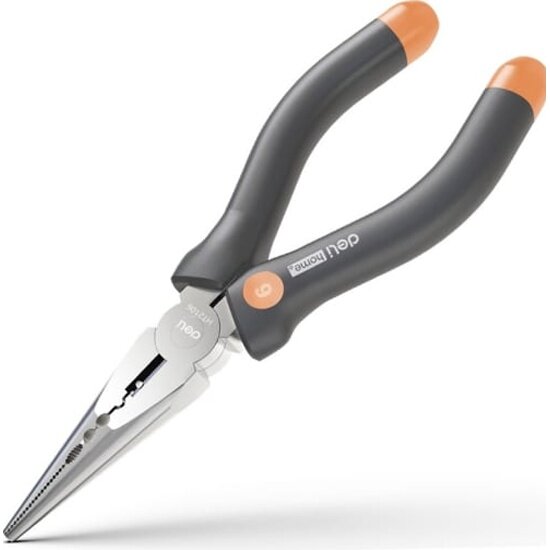 Удлиненные плоскогубцы Deli Tools Home Series Gray Deli HT2106C 160мм, эксклюзивный дизайн, рукоятка из высококачественного софттач пластика