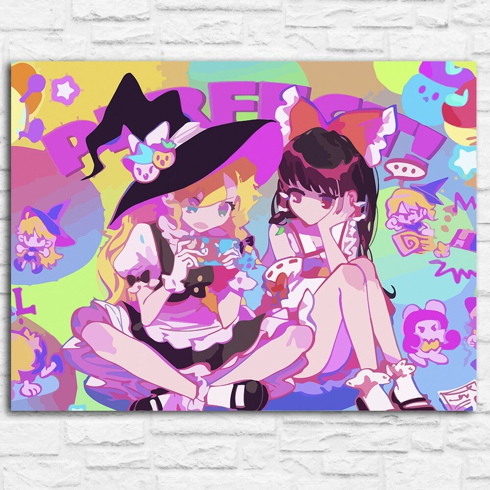 Картина по номерам на холсте игры muse dash (рейму, мику, Rin, Marija, Yume, Ola, Buro) - 14573 30х40