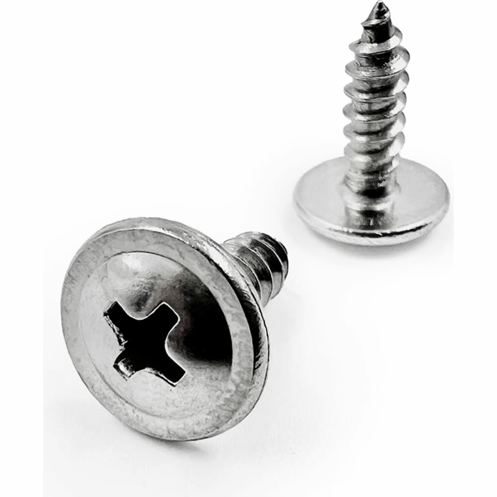 Нержавеющий саморез с прессшайбой KREPFIELD 4,2x16 мм, ART 9999, А2, самонарезающий, крестообразный,