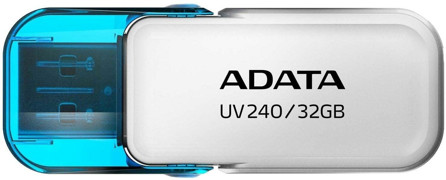 Флеш Диск A-DATA 32Gb UV240 AUV240-32G-RWH USB2.0, белый