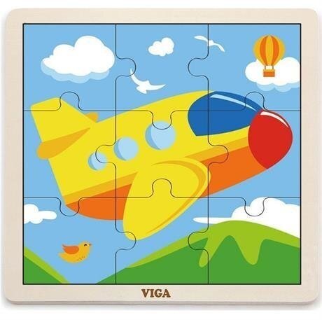 Пазл Самолет 9 деталей VIGA, VG51447