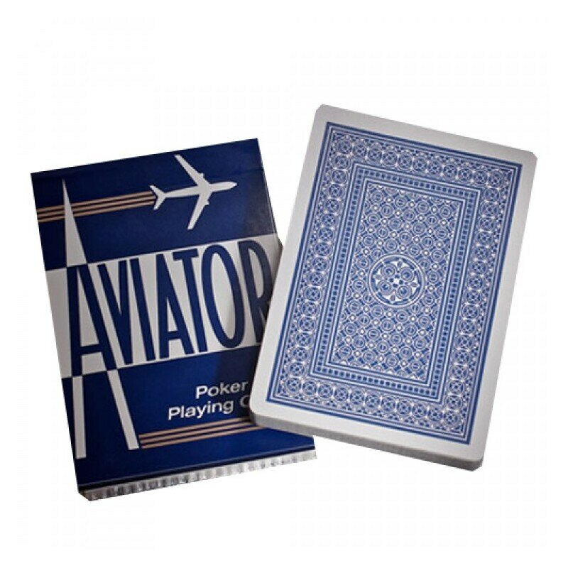 Игральные карты Aviator "Standard Index", синиие, с джокерами, 54шт — фото 1