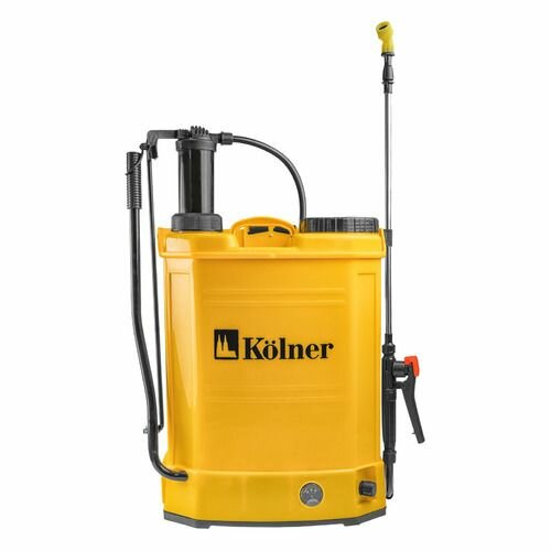 Опрыскиватель KOLNER KCSG 16/12BPH-SLA, аккумуляторный, напольный, 16л, желтый [кн16-12бпхсла]