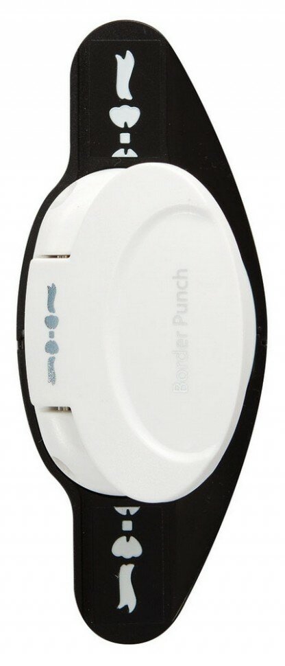 Docrafts XCU257907 Дырокол фигурный Бантик, цвет Черный с белым