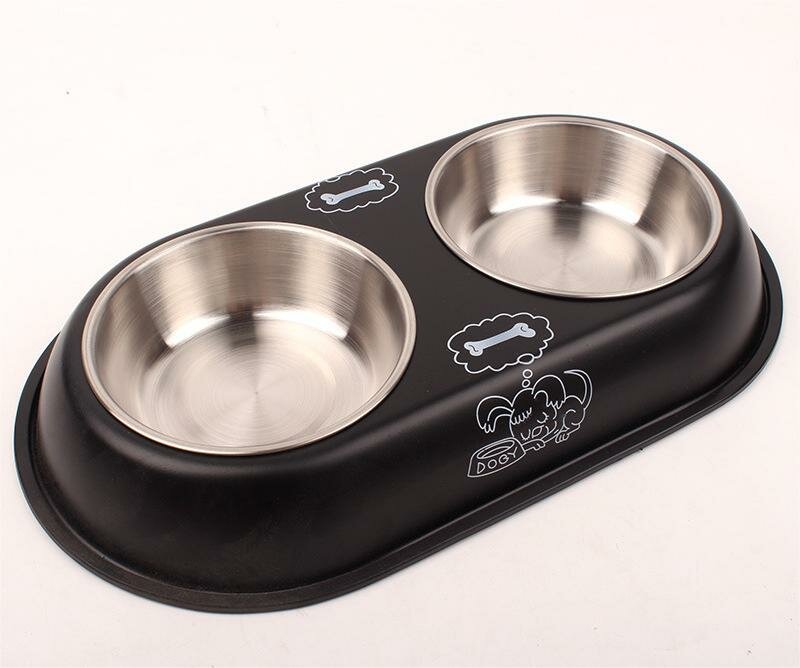 Миска для животных на подставке с двумя отделениями по 200мл