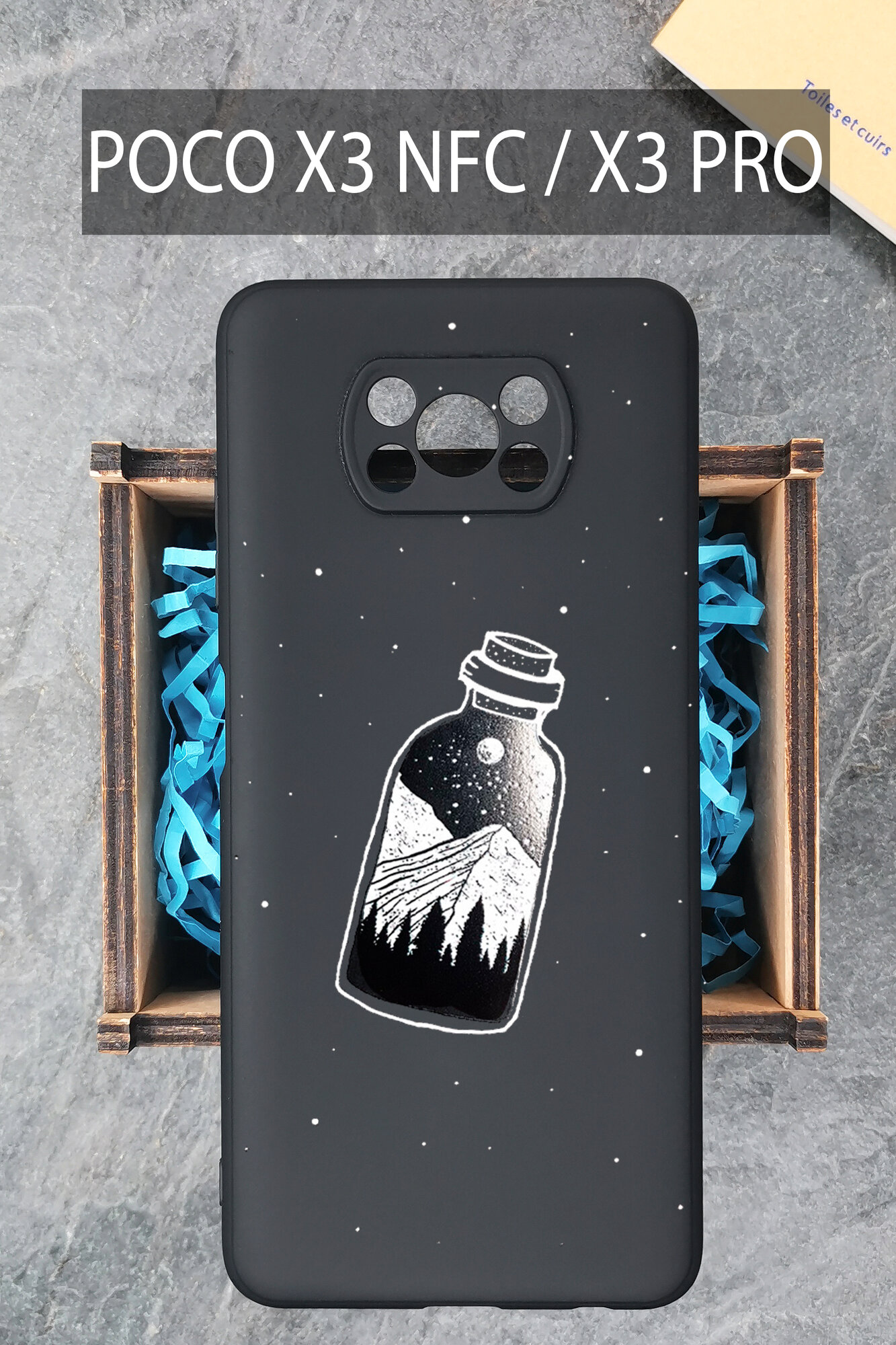 Силиконовый чехол на Poco X3 NFC / Poco X3 Pro с принтом Бутылка Поко Х3 / Поко Х3 Про