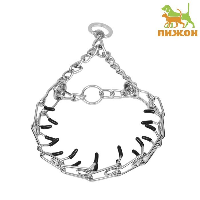 Ошейник - полуудавка строгий с защитными колпачками, 3,5 мм х 55 см, 2174382