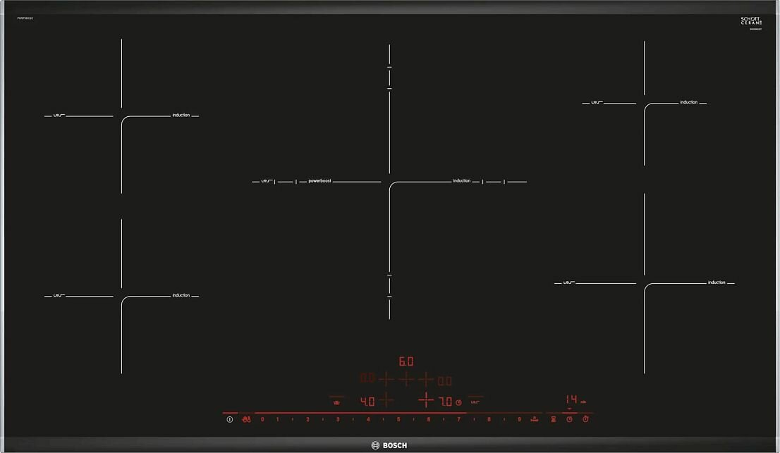 Встраиваемая индукционная панель BOSCH PIV975DC1E Serie 8, официальная гарантия