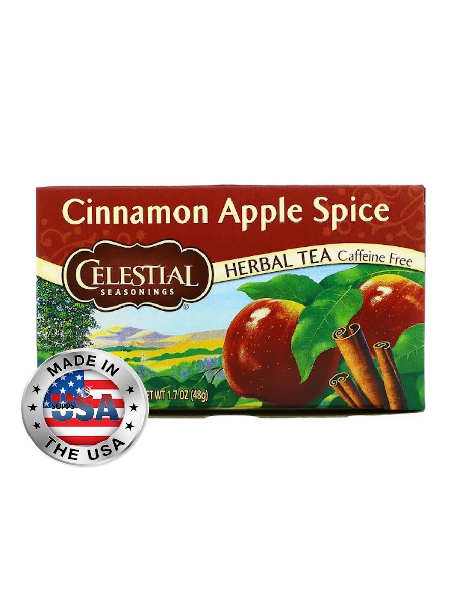"Чай Celestial Seasonings" - травяной с корицей и яблоком, без кофеина