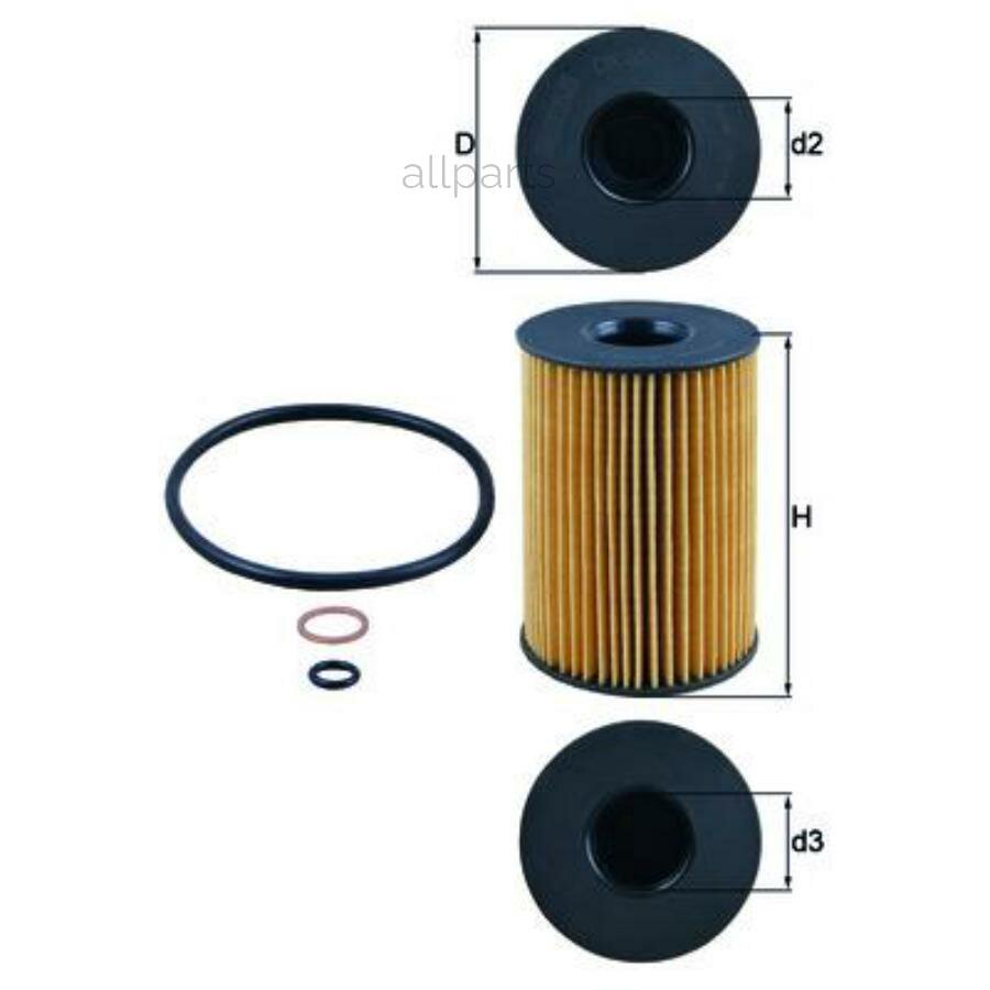 MAHLE OX3537D фильтр масляный