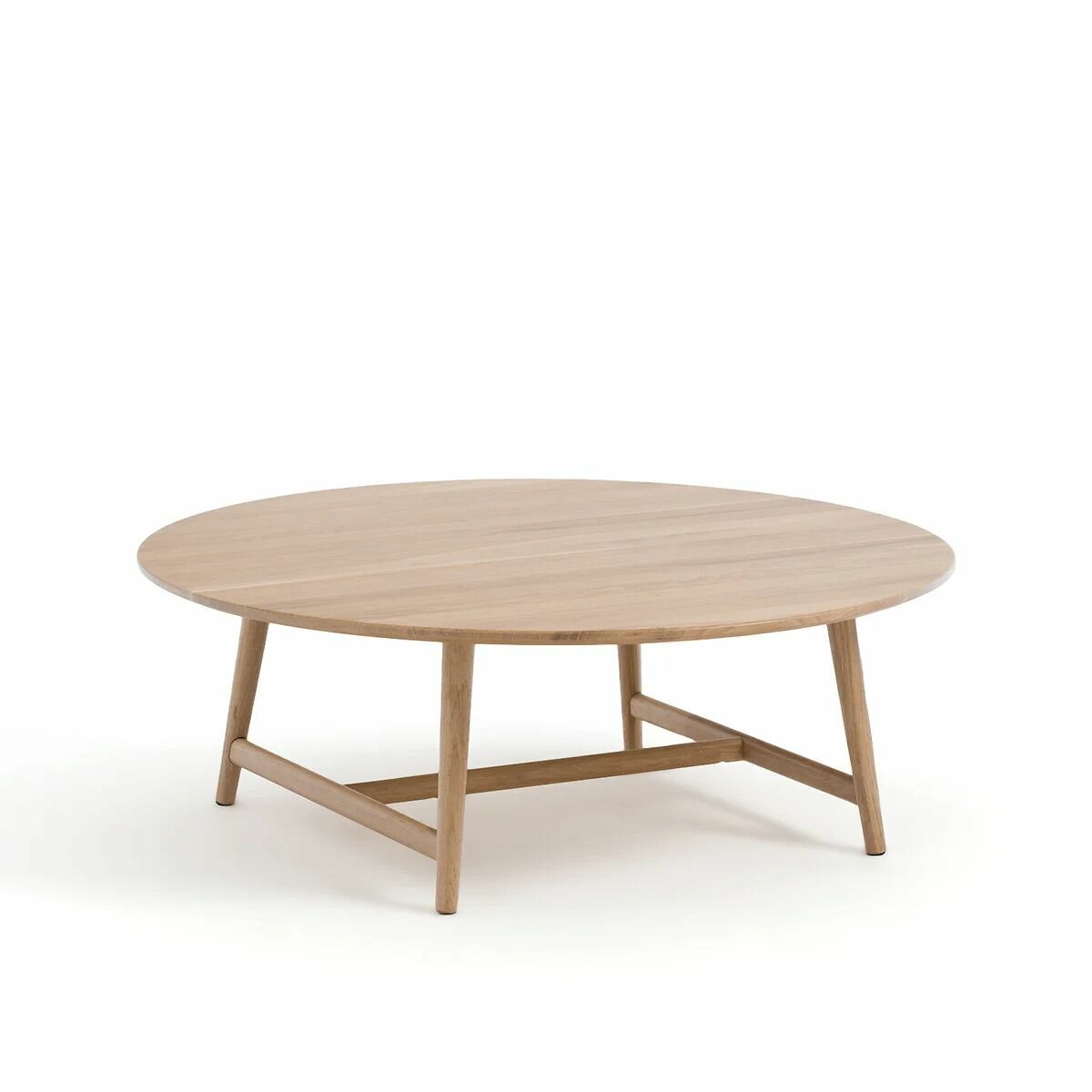 Журнальный столик, 100х100х36, Хаше, круглый, деревянный, дубовый, La Redoute