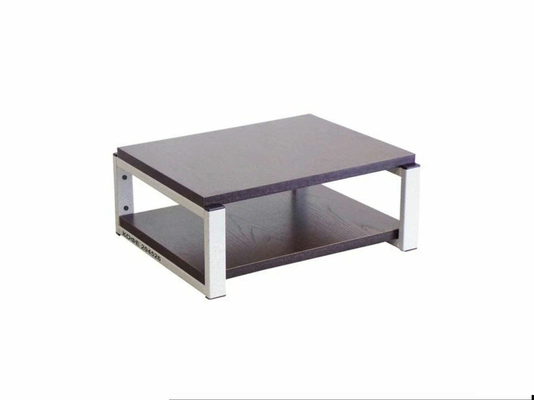 Полка для кофемашины GARROSS "SIBERIA 204526", две полки 30х40 см, высота 17 см, каркас серый, цвет полок венге