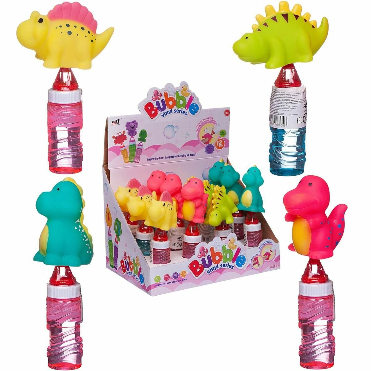 Мыльные пузыри Junfa Забавные динозаврики 50 мл вассортименте 1 шт WA-12277